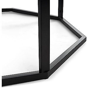 Amazon Brand – Stone & Beam Aire Rustic Octagonal Fir Wood Coffee Table, 39.5"W, Black & Natural