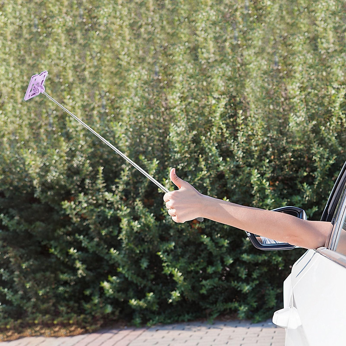 Parking Telescopic Check Rod Grabber Tool Parking Toll Swiping Stick Parking Payment Stick Telescopic Pass Rod Toll Pass Rod Car Stoppers for Parking Payment Rod Car Payments Rod