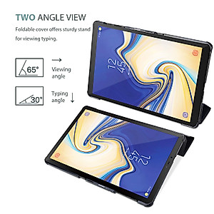 ProCase Slim Case for Galaxy Tab A 10.5 2018 T590 T595 T597, Light Stand Hard Shell Cover Protective Case for Galaxy Tab A 10.5-Inch Tablet SM-T590/T595/T597 -Black