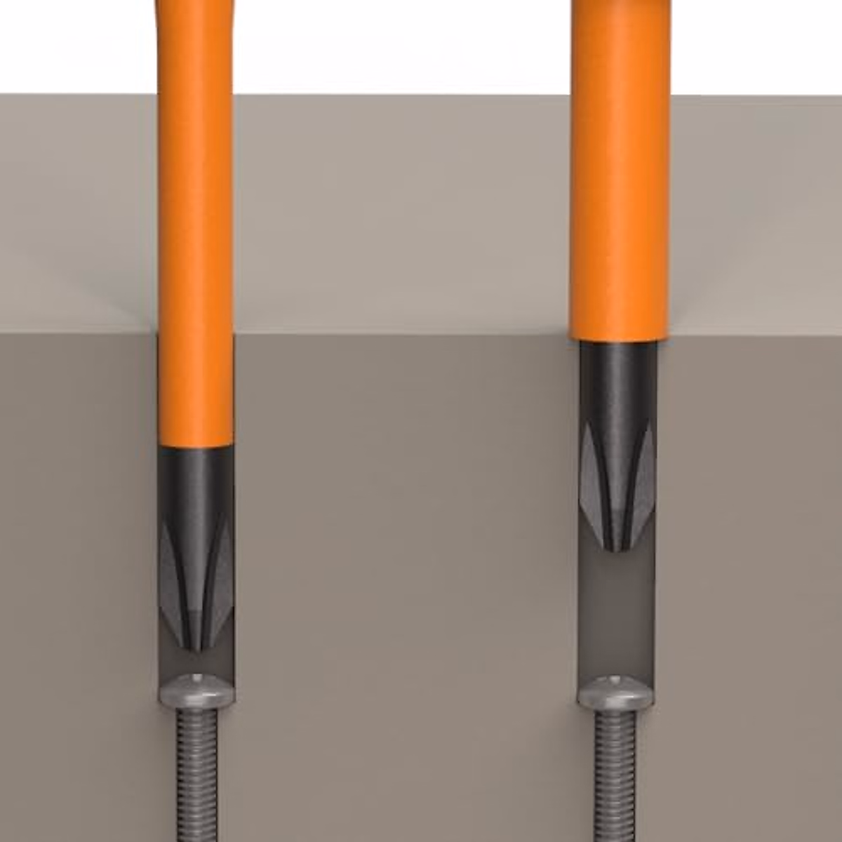 Klein Tools 32286 Insulated Screwdriver, 2-in-1 Screwdriver Set with Flip Blade, #1 Phillips and 3/16-Inch Slotted Tips, Double-Ended Blades