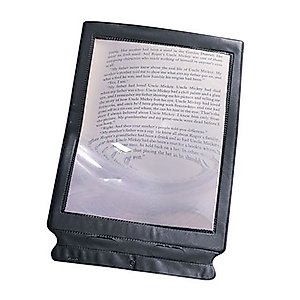 DMI Deluxe Framed Page Magnifier for Reading, 2x Magnification, 7.5 x 11.75 Inches, Black