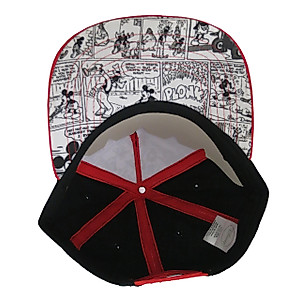 Disney Mickey Mouse Comics Adult Baseball Cap [6013] Red and Black