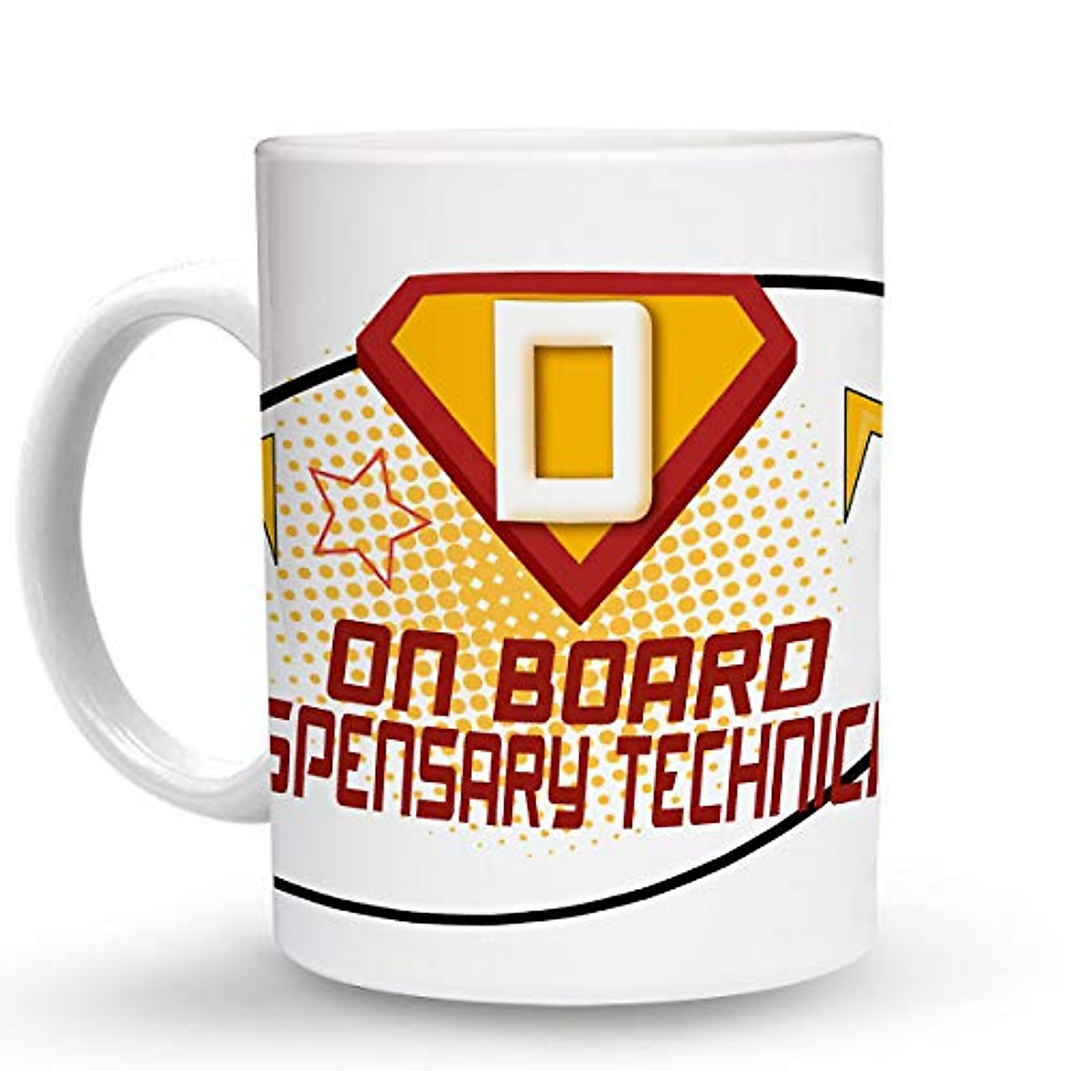 Makoroni - DISPENSARY TECHNICIAN ON BOARD Career 15 oz Ceramic Large Coffee Mug/Cup Design#43