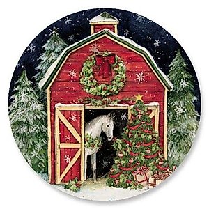 Christmas Horses Envelope Seals - Set of 144 Self-Adhesive, Flat-Sheet Seals, by Colorful Images