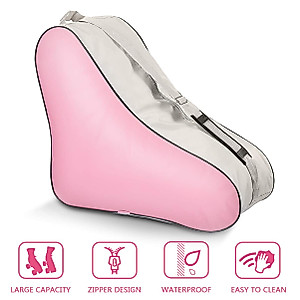 BESPORTBLE 1Pc Roller Skate Bag Skating Bag with Zipper Portable Large Capacity Triangle Bag Cloth Skate Shoe Bag for Sports Outdoor Ice Skating Bag for Girl Women