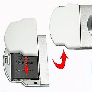 Ambertown Battery Back Door Cover Case for PSP 2000 2001 3000 3001 Playstation Portable Repair Parts Replacement White