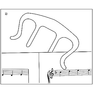 Music Book Clip- Page Holder for Sheet Music Stands, Pianos, Musicians