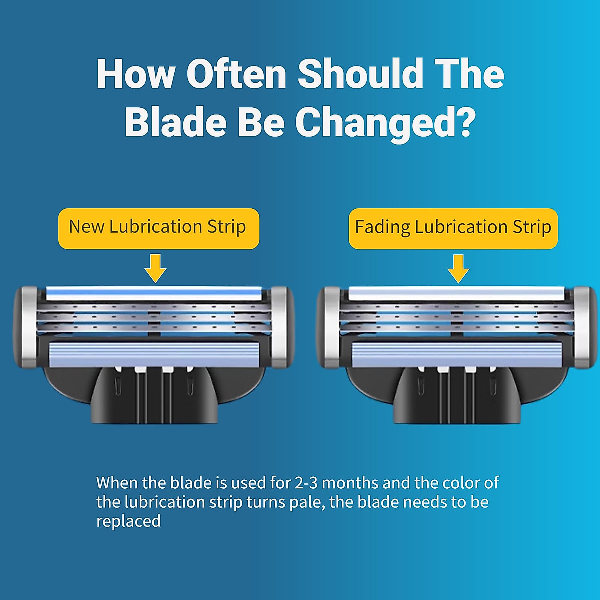 Razor Blades Refills, 【Upgrade 】Sharp Razor Blades Refills Mens Womens, Manual Dual Lubrication Blade - Suitable for Beards, Legs, and Armpits (16PCS)