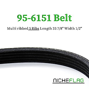 NICHEFLAG 99-9313 Snow Blower Paddles with 95-6151 Toro Belt Replaces Toro 99-9313 Kit, Toro 99-9313 Toro, Toro Part 99-9313, Toro 99 9313 Kit, Toro Blade Rotor 99-9313