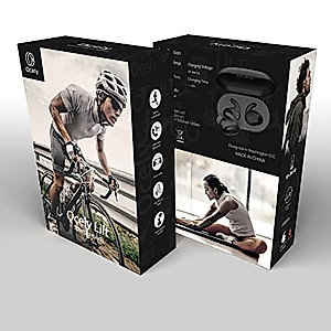 OCELY Wireless Sports Earbuds, [Lilt Series] Bluetooth 5.2 Ear Bud Headphone, Noise Isolation, Hear-Through, Gaming Mode, IPX7 Waterproof, ENC, Clear Calls, 24H with Charging Case, Black