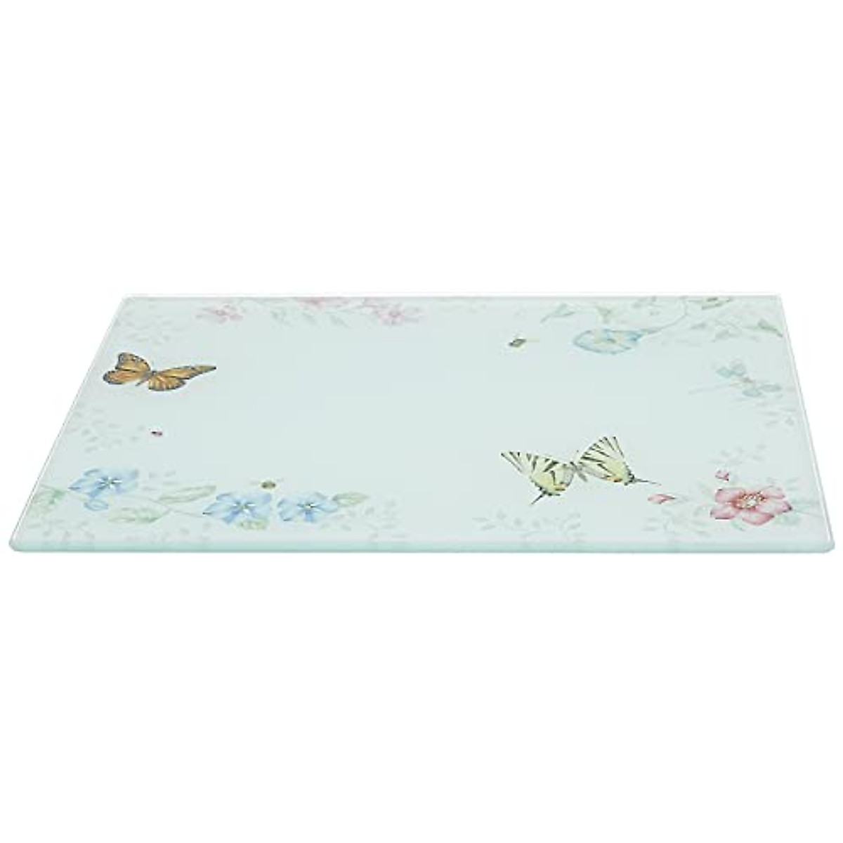 Lenox Butterfly Meadow Large Glass Cutting Board, 2.95 LB, Multi