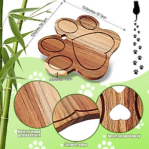 Acacia Paw Shaped Wood Cutting Board, 12 x 11 Inch Wooden Bread Board Cheese Serving Platter Serving Charcuterie Board for Meat Cheese and Vegetables
