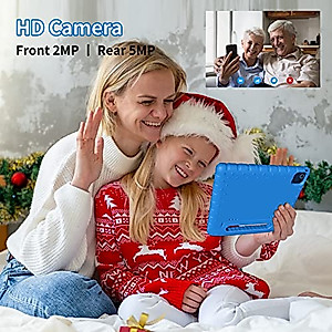 VNEIMQN Kids Tablet, 10 Inch Tablet for Kids Android 12 Go WiFi 32GB 12 Hours Battery Toddler Tablet, Parental Control Pre-Installed, 2-Year Guarantee, 1280 * 800 HD, Dual Camera with case Included