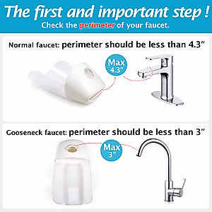 Faucet Extender, 2 Pack Baby Bath Helper, Bath Tub Faucet Extender for Kids Baby Children Hand Washing, Bathroom Kitchen Sink Spout Extender for Faucet, Fits Most Faucets (White)