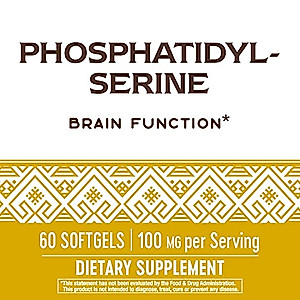 Nature’s Way Phosphatidylserine, For Brain Function*, 100 mg per Serving, 60 Softgels