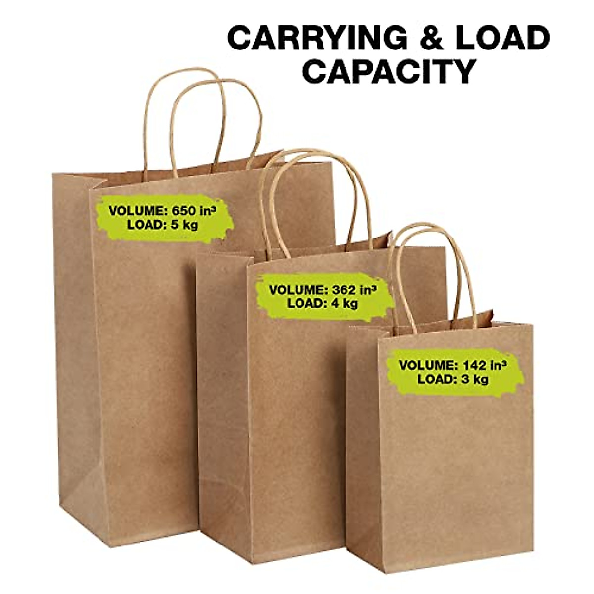 Packanewly Kraft Paper Bags with Handles, 36 PCS Brown - Eco-Friendly Gift Bags - Mixed Sizes: Small, Medium & Large for Retail, Gift, Shopping, Wedding, Birthday & Parties