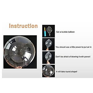 Personalised (1pc 18"/24"/36" bubble balloon+1pc custom sticker) customized balloon personalized print balloon letters text own logo printing advertising custom Party balloons (36inch buble balloon)