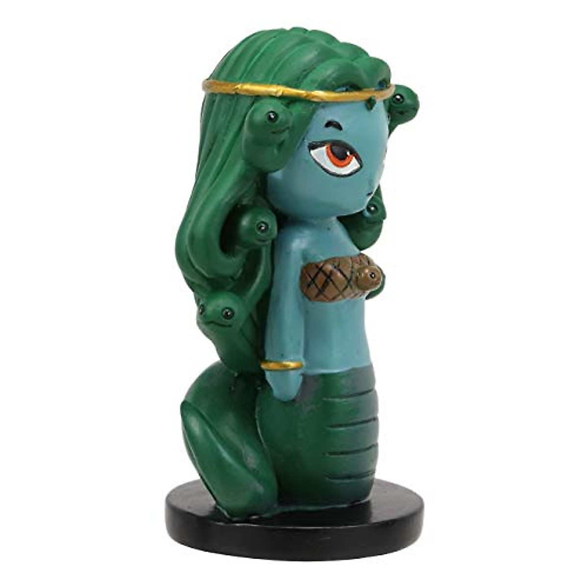 Ebros Gift Greekies Collection Greek Mythology Goddess Medusa with Gorgon Snake Tail Statue 3.75" Tall Stone Gaze Death Stare Seductress Collectible Figurine Ancient Zodiac Mythology