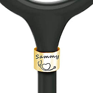 Stethoscope ID Tag for Nurses, Personalized Stethoscope Name Tag Custom Made Nursing ID Charm Graduation Gifts (Stethoscope ID Tag - Style 01)