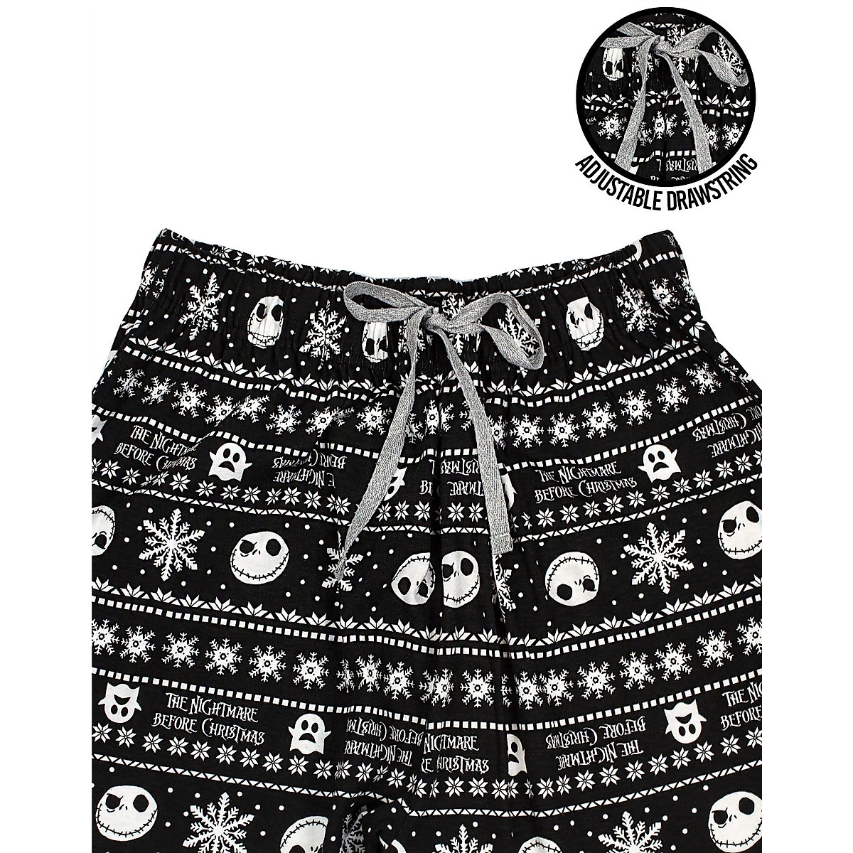 Disney Nightmare Before Christmas Lounge pants Jack Skellington Mens Pyjama Bottoms X-Large Black