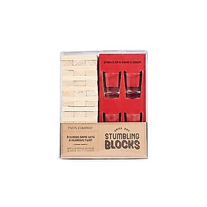 Two's Company Chill Out Stumbling Blocks Game with a Twist in Gift Box