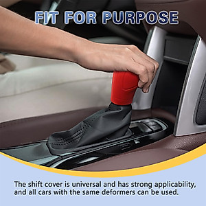 Middrivr Car Gear Shift Knob Cover, Car Shifter Cover, Anti-Slip Auto Knob Gear Stick Protector, Automotive Interior Accessories Silicone Automatic Stick Shift Cover Universal for Most Vehicles