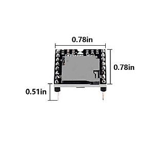 AOICRIE 4pcs Dfplayer Mini MP3 Player Module Compatible with R3 for Voice Module DIY DFPlayer Mini Voice Decode Board Support TF Card and U Disk IO/Serial Port/AD for arduino DIY Kit