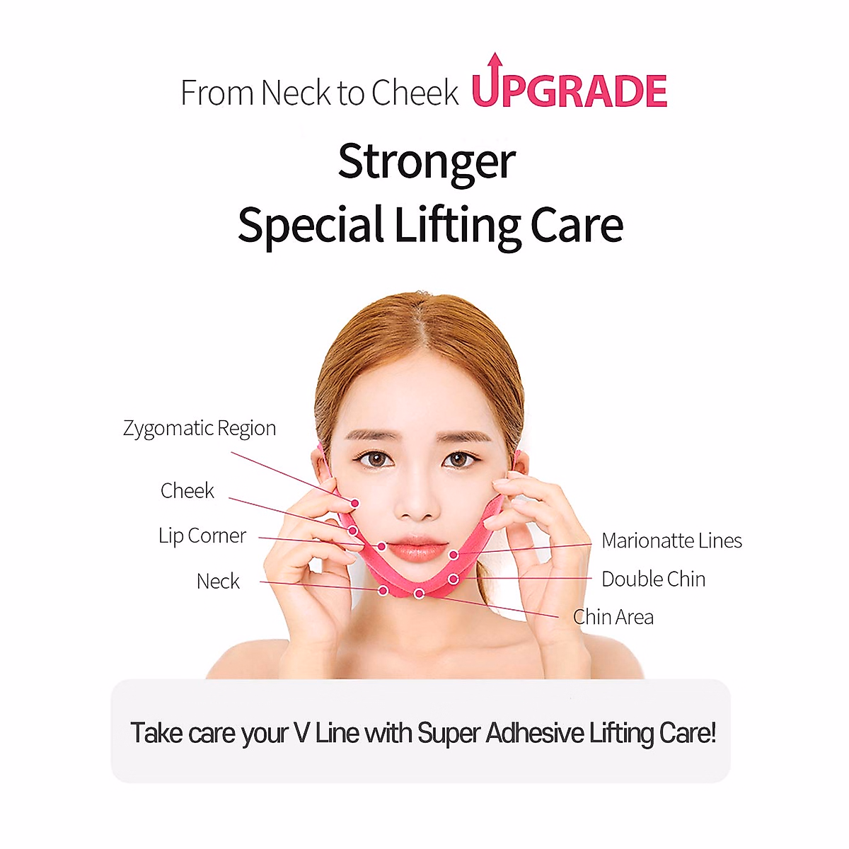 Avajar Double Chin Mask Creator Caffeine V Lifting Premium Plus+ Mask 5pcs - V Line Mask | Face and Neck Line Mask | Facial Strap Mask | Chin Strap For Double Chin| V Line Face Mask