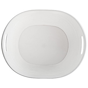 ZEAYEA 4 Pack Beverage Tub, 18L Plastic Beer Bottle Bucket with Handles, White Party Tub for Drinks, Plastic Ice Bucket for Wine Beer Bottle Cooler