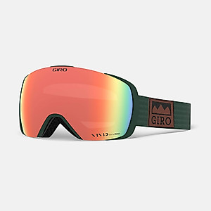 Giro Contact Ski Goggles - Snowboard Goggles for Men & Women - Well Green Alps Strap with Vivid Onyx/Vivid Infrared Lenses