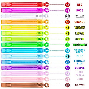 Inscraft Bubble Wand, 120 Pack Mini Bubble Wands Bulk 15 Colors for Halloween, Summer Toys, Wedding, Outdoor Indoor Activity Use, Bubbles Party Favors, Gifts for Kids Toddlers