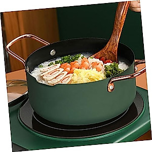 Angoily 1 Set Non Stick Food Supplement Pan Korean Pots for Cooking Food Pans with Lids Cooking Noodles Pot Shabu Shabu Pot Steel Stock Pot Non-stick Stockpot Food Cooking Pot