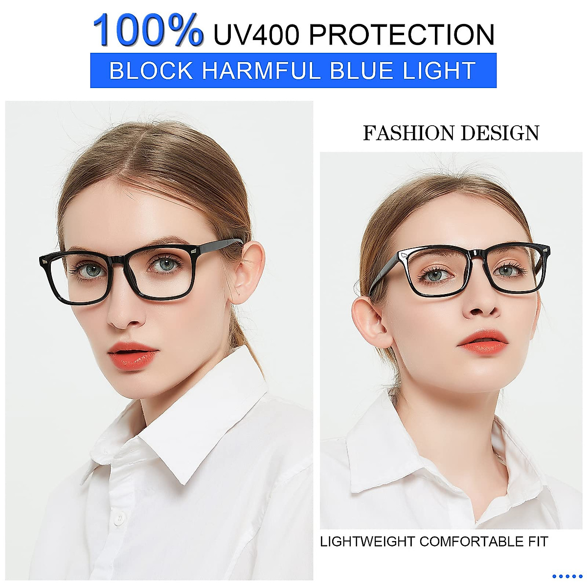 MARE AZZURO Blue Light Blocking Reading Glasses Women Computer Readers 0 1.0 1.25 1.5 1.75 2.0 2.25 2.5 2.75 3.0 3.5 4.0 5.0 6.0 (Black, 1.75)