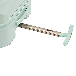 kensie Women's 3D Gemstone TSA Lock Hardside Spinner Luggage, Mint, 20-Inch Carry-On