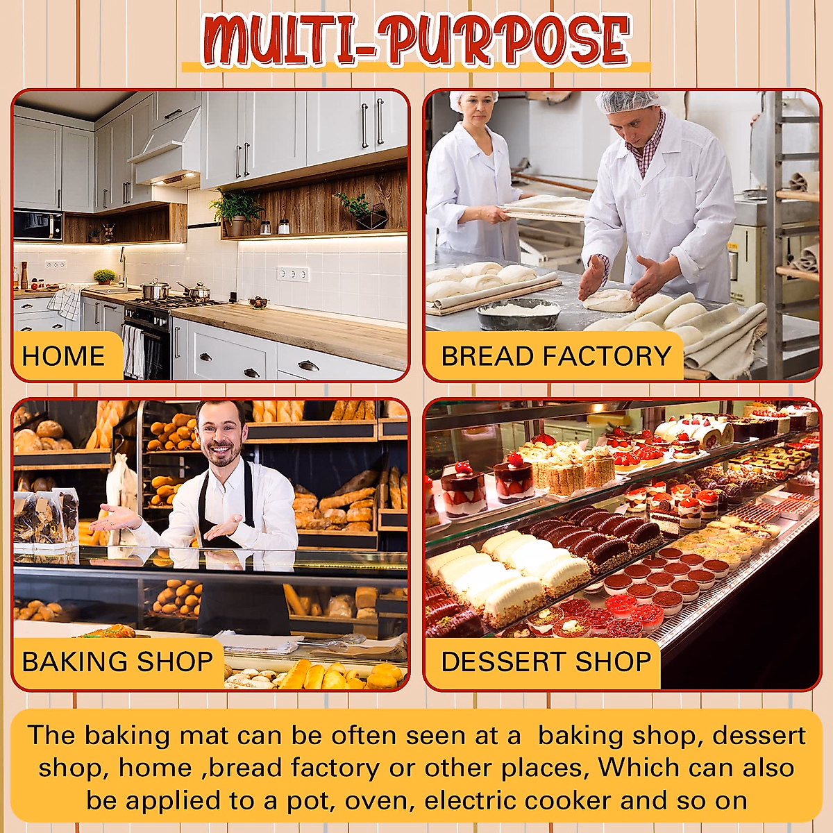 2 Pcs Silicone Baking Mats for Dutch Oven with Silicone Brushes Sourdough Sling Bread with Long Handle Non Stick 0.7 mm Thickened 8.3 Inch Reusable Heat Resistant Bread Mats for Dough Pastry, Red