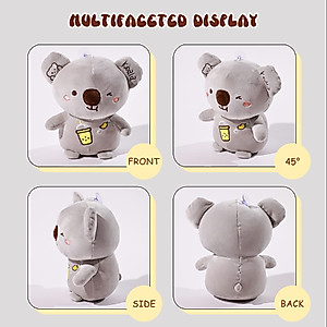 ZGXIONG Koala Stuffed Animal, Stuffed Koala Plush Toy, Koala Gifts for Girls, Small Koala Bear Stuffed Animals, 9 Inch Cute Plushie Koala Toy, Grey Stuffed Koala Bear Plush for Kids, Birthday