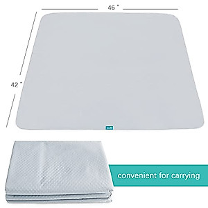 Splat Mat 2 Pack for Under High Chair & Arts & Crafts & Eating Mess, Waterproof 42''×46”Baby Playtime Anti-Slip High Chair Mat for Floor or Table, Reusable & Portable Splash Mat for Under High Chair