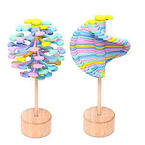 Wooden Office Home Toys Stress Relief Toy - Display Stand Holder Decoration for Desk Top - Manipulable Playable Display Art Accessory Office Father's Day Gift