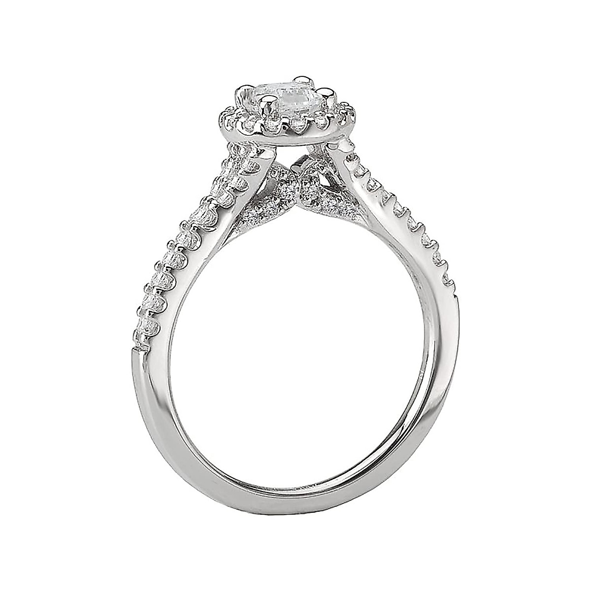 SISGEM 10K 14K 18K Solid Gold Engagement Rings for Women Young Lady, Set 1.3 Carat(cttw) Round Cut Moissanite Rings Wedding Engagement Anniversary Promise Bands with Engraved Name (18K-Gold)