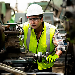 JDL Large Green Nitrile Coated Protective Gloves, Pack of 6