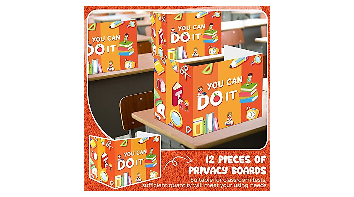 12 Pcs Classroom Privacy Boards for Exams and Study