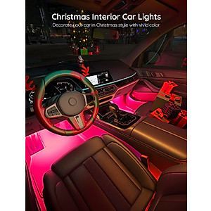 Govee RGB Interior Car Lights Bundle with Govee 8 pcs RGBIC Exterior Car Lights, App Control, DIY Mode and Music Mode