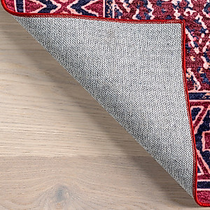 Rugs USA x Prabal Gurung Bagmati Machine Washable Area Rug, 9x12, Pink