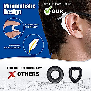 SMARTTOP Eyeglass Ear Grip - Soft Comfortable Anti-slip Holder, Silicone Ear Hook, Eye glass Temple Tips Sleeve Retainer for Sports Glasses, Sunglasses Presbyopia Reading Glasses