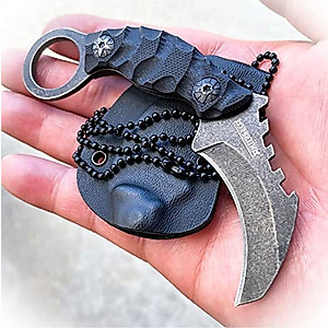 New Milspec Everyday Carry Military Fixed Blade Neck Knife Karambit Blade w/ Sheath Camping Outdoor Pro Tactical Elite Knife BLDA-0045