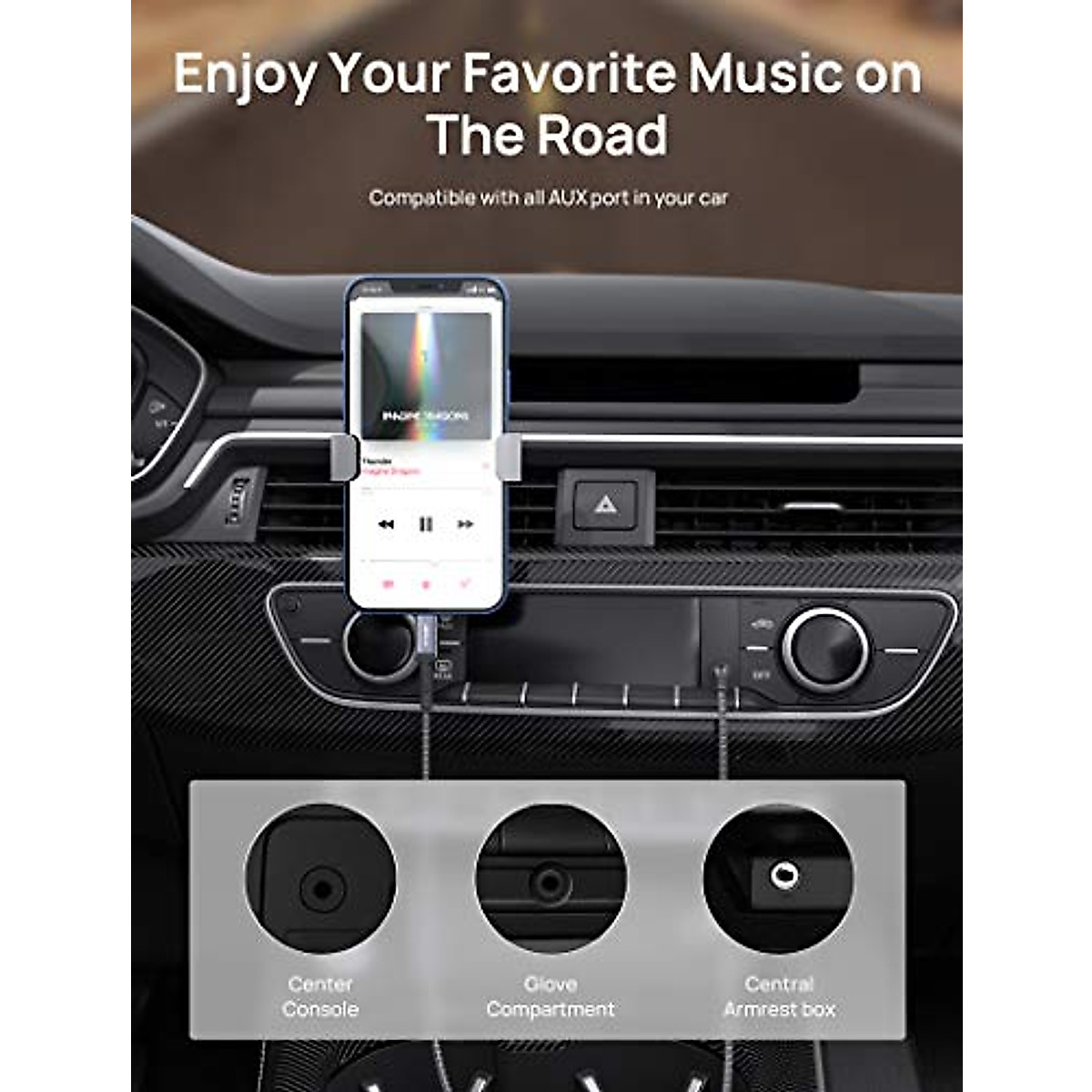 JSAUX Lightning to 3.5mm Audio Cord 6FT, [Apple Mfi Certified] Aux Cable Compatible with iPhone 14/14 Pro/13/13 Pro Max/12/12 Mini/12 Pro/12 Pro Max/11 Pro/11 Pro Max/X/XR/XS Max/Car Stereo-Grey