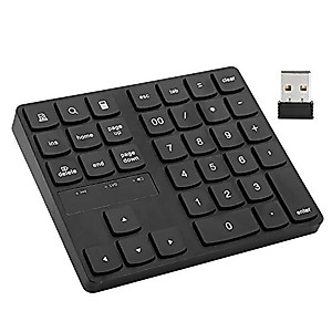 Yinuoday Mini Numeric Keypad 35 Keys 2. 4G Wireless Ultra Slim Portable Keyboard Computer Supplies or Laptop, Desktop, PC, Notebook