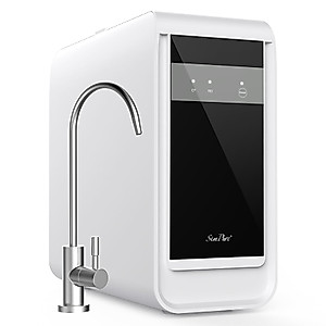 SimPure Q3-600 Tankless Reverse Osmosis System, Under Sink Water Filter System 600 GPD, 7 Stage RO Water Filtration, NSF/ANSI 58 Certified, 2:1 Pure to Drain, Built-in Pump