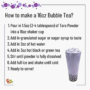 Qbubble Tea Powder Taro Powder, 2.2 Pound