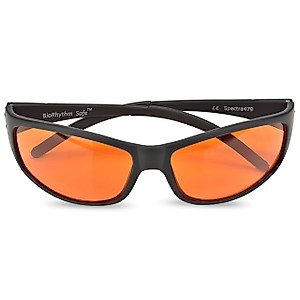 Blue Blocking Amber Glasses for Sleep 99.9 Percent Effective - Nighttime Eye Wear - Special Orange Tinted Glasses Help You Relax Your Eyes